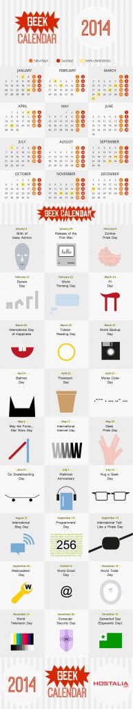 Geek Calendar 2014 (infographic)